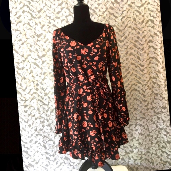 Emily Wonder | Dresses | Emily Wonder Black With Pink Flowers Dress New ...